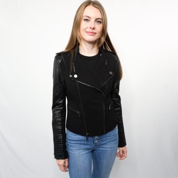 BCBGMaxAzria | Jackets & Coats | Bcbg Maxazria Black Ava Moto Jacket ...